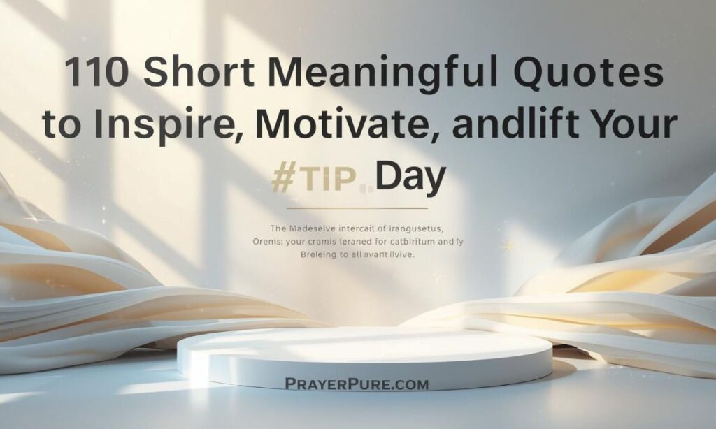110 Short Meaningful Quotes to Inspire, Motivate,